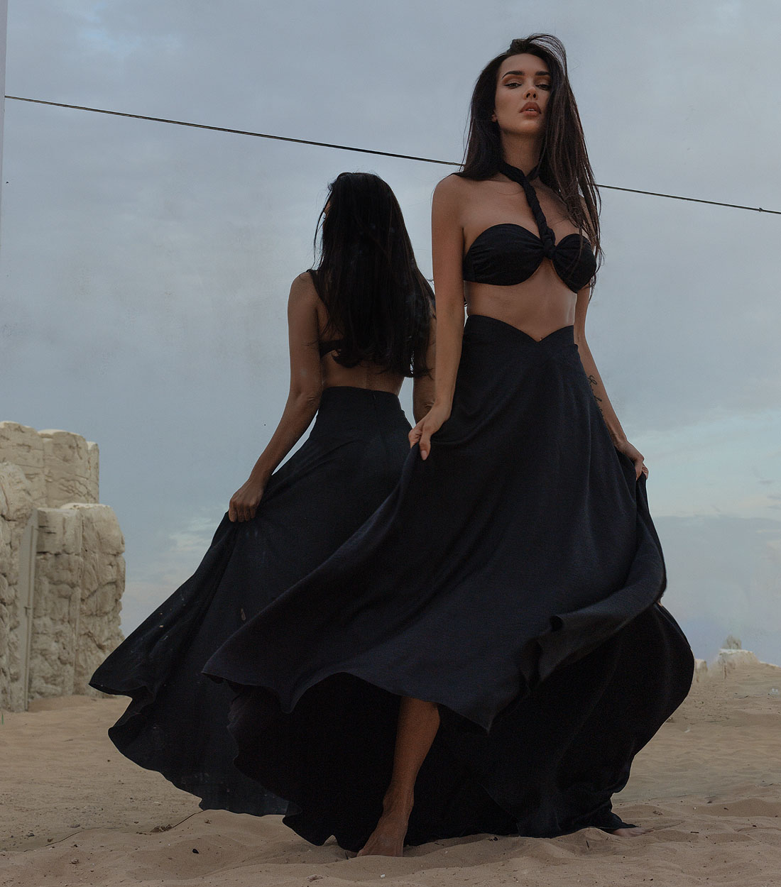 Amelie set, black - Jaswely