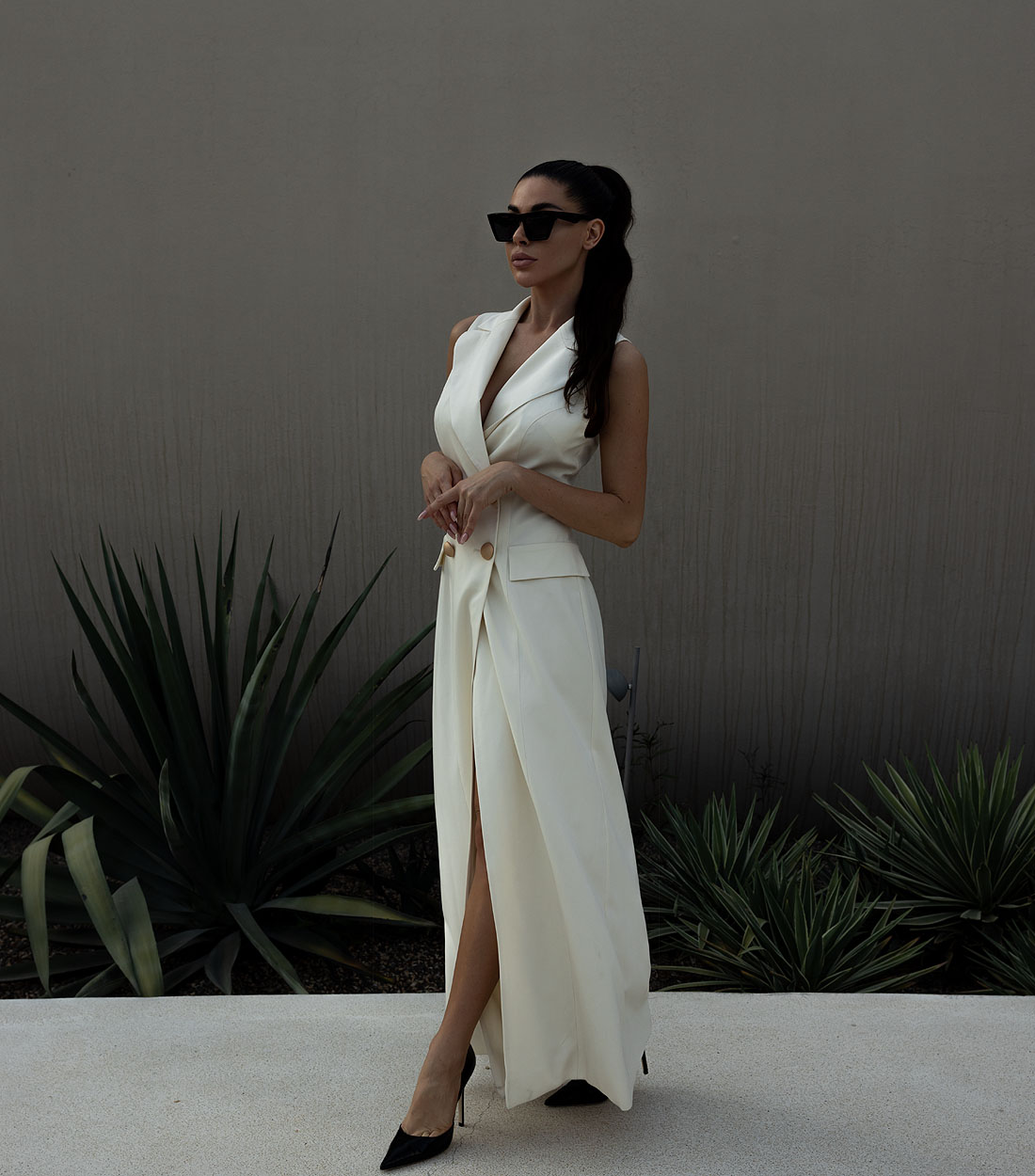 Sade dress white - Jaswely